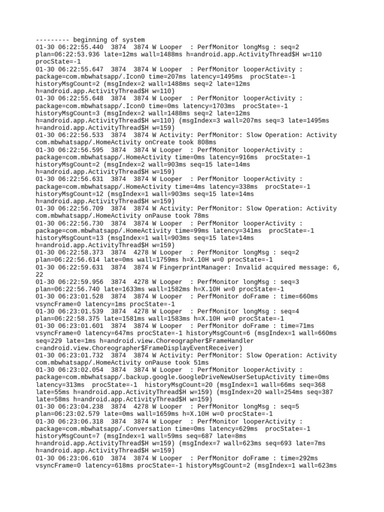 Logcat | PDF | Java (Programming Language) | Android (Operating System)
