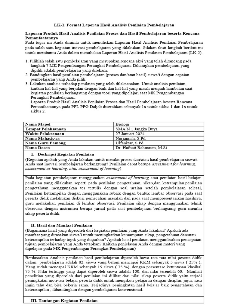 LK Nurjannah | PDF | Karier & Perkembangan
