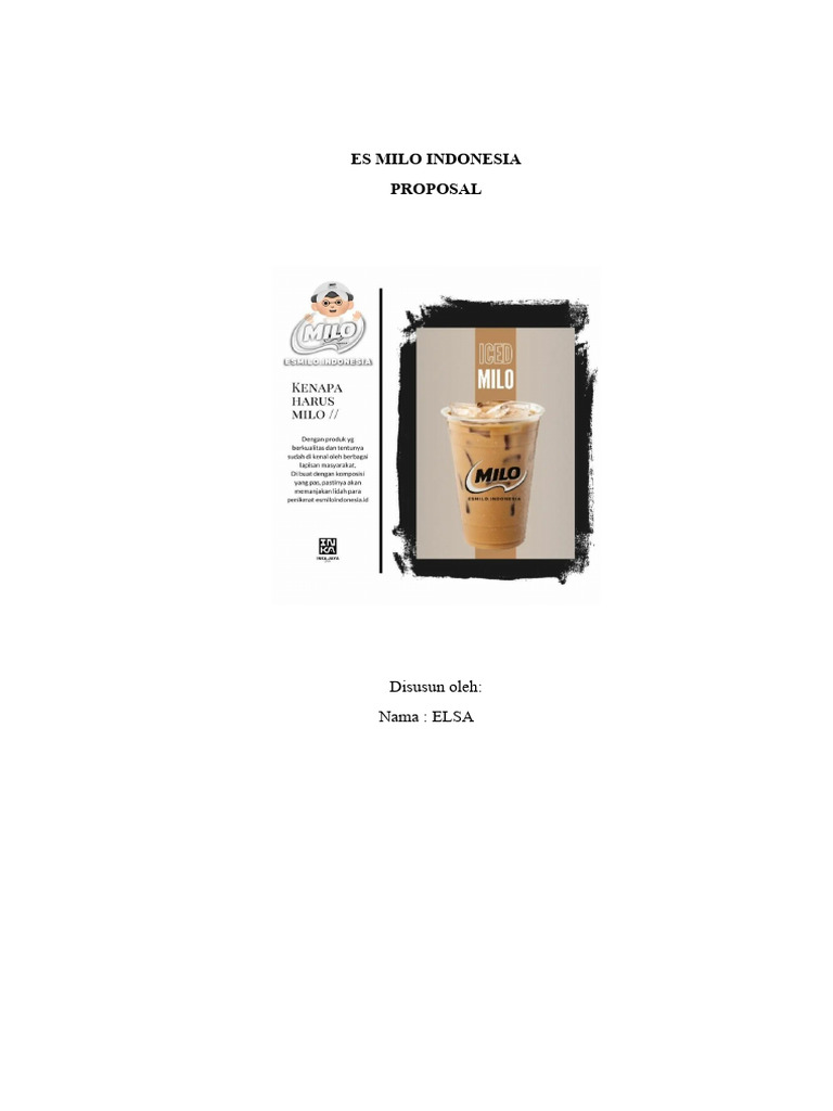 Proposal Es Milo Elsa | PDF | Karier & Perkembangan