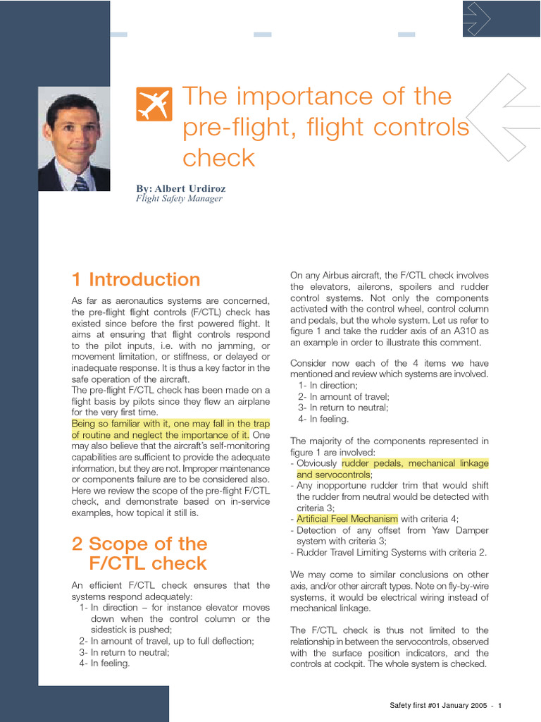 Importance of Preflight | PDF | Flight Control Surfaces | Aircraft ...