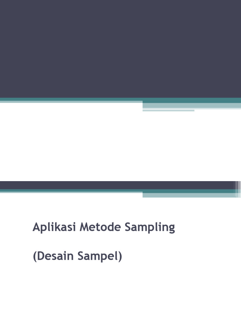 Panduan Desain dan Metode Sampling | PDF