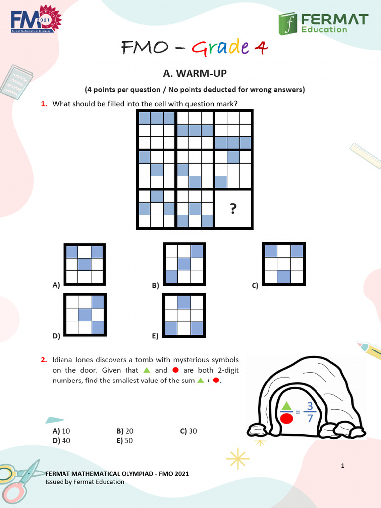 Fmo. Grade 4 | PDF | Mathematics