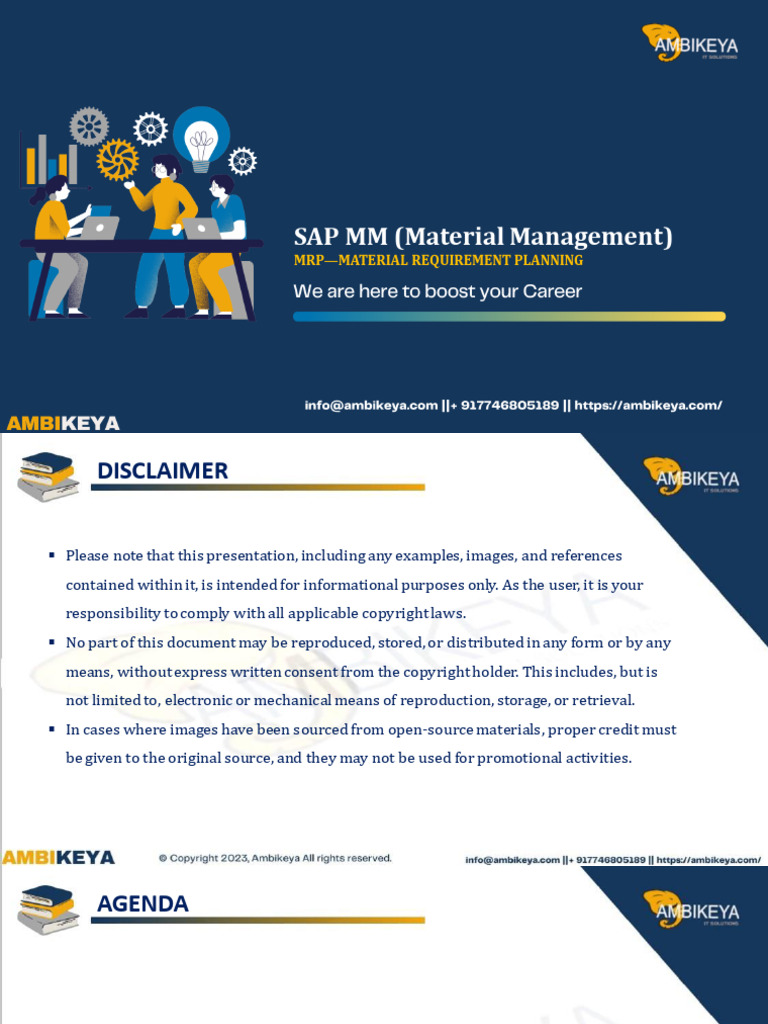 Sap MM (Mrp-Material Requirement Planning) - Ambikeya | PDF | Computing | Business Process ...