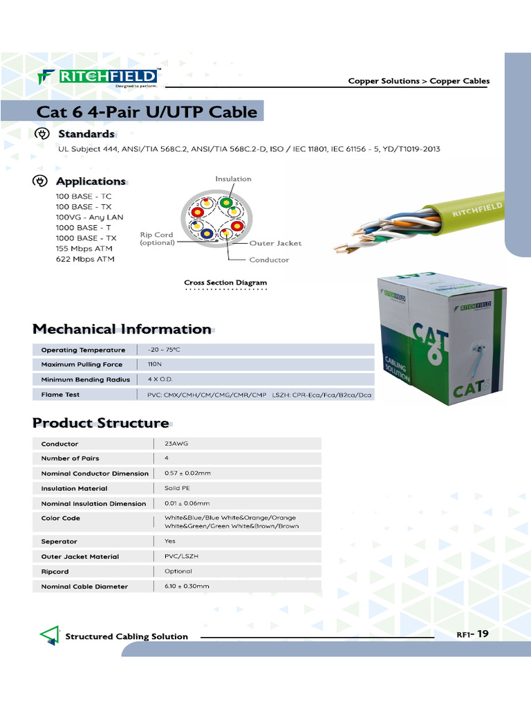 Cat 64 Pair UUTPCable | PDF