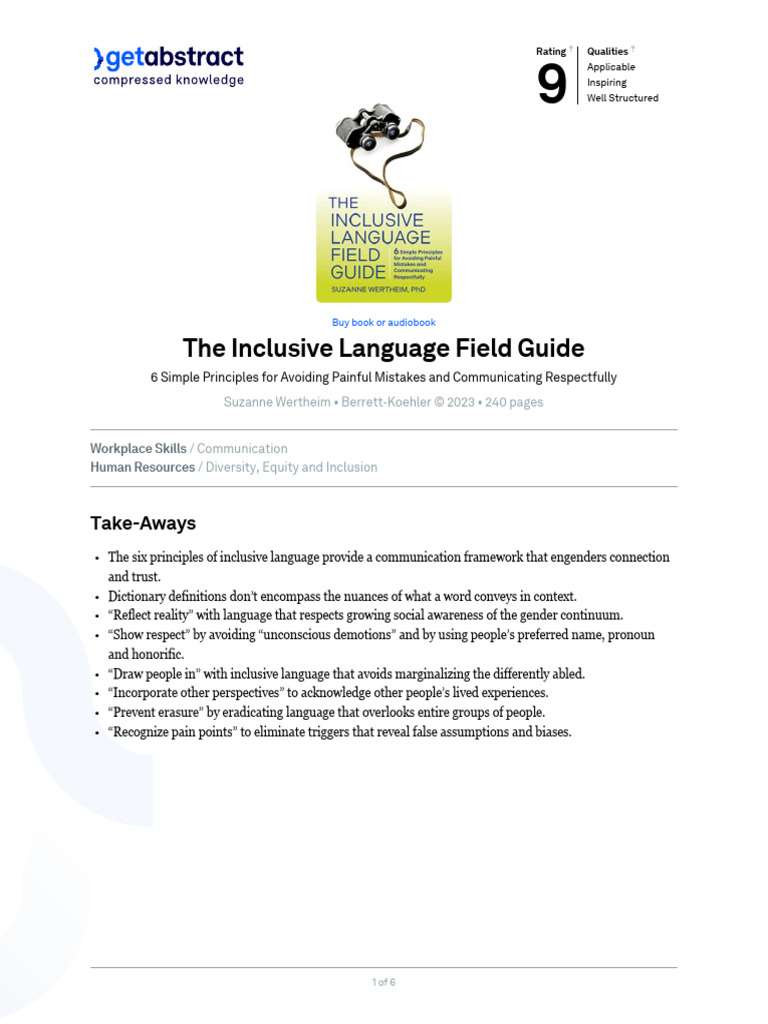The Inclusive Language Field Guide Wertheim en 47492 | PDF The Inclusive Language Field Guide Wertheim en 47492 | PDF