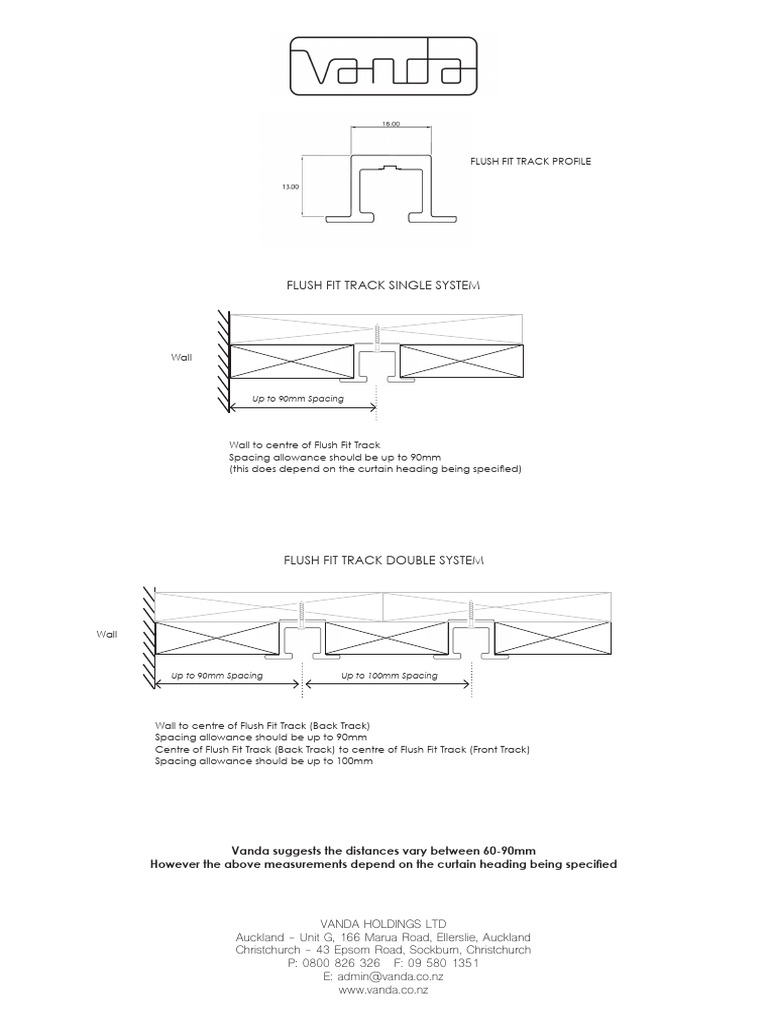 FLUSH FIT TRACK INFO SHEET FOR BUILDERS V2 - Copy | PDF