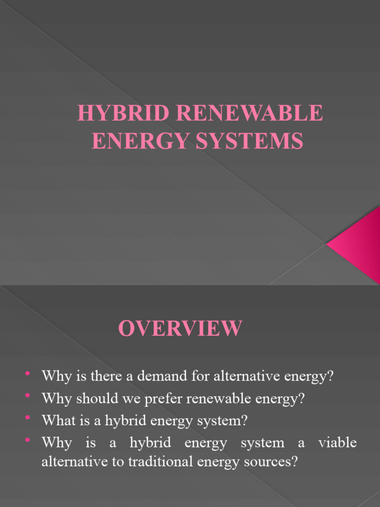 Overview of Hybrid Renewable Systems | PDF | Renewable Energy | Direct ...
