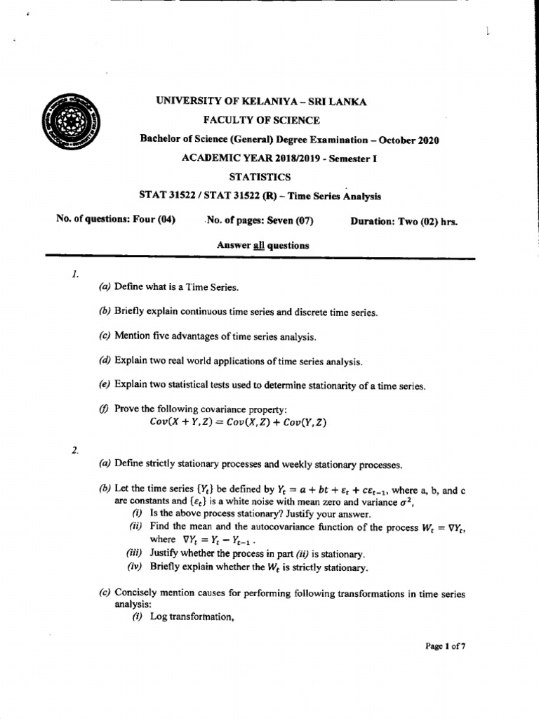 2018 - 2019 Stat 31522 | PDF