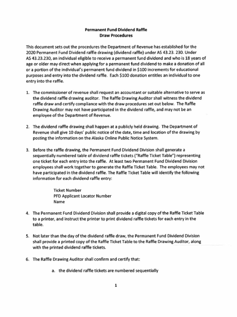 Education Raffle Draw Procedures | PDF