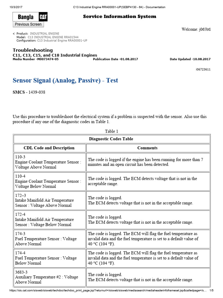 Sensor Signal (Analog, Passive) - Test | PDF