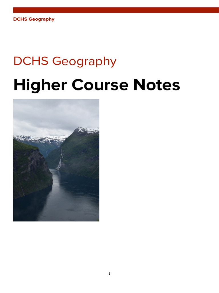 Higher Geography Revision Notes | PDF | Soil | Valley