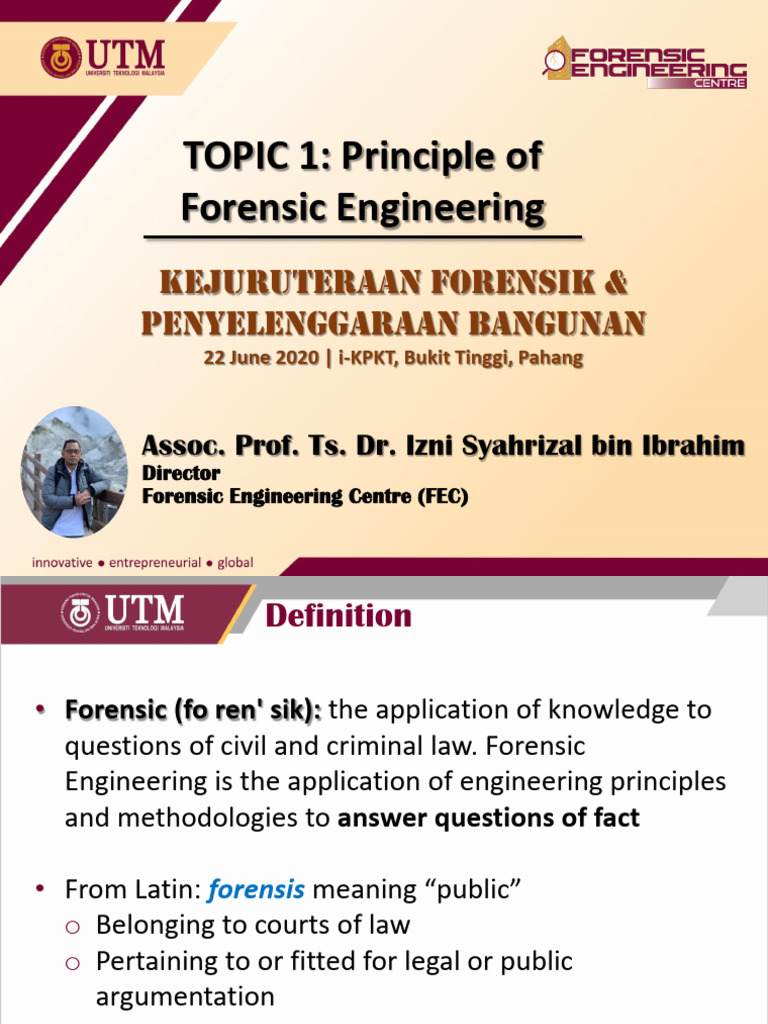 Topic 1-Principle of Forensic Engineering | PDF | Forensic Science ...