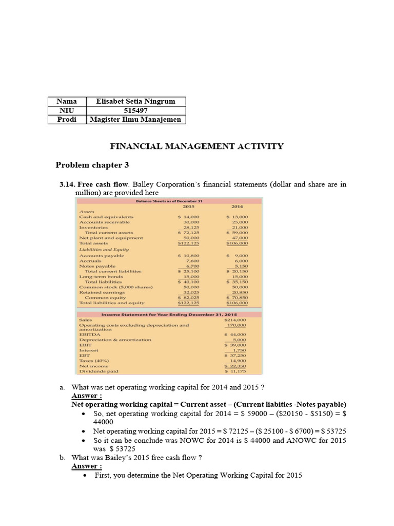 Tugas Financial Management | PDF | Equity (Finance) | Free Cash Flow