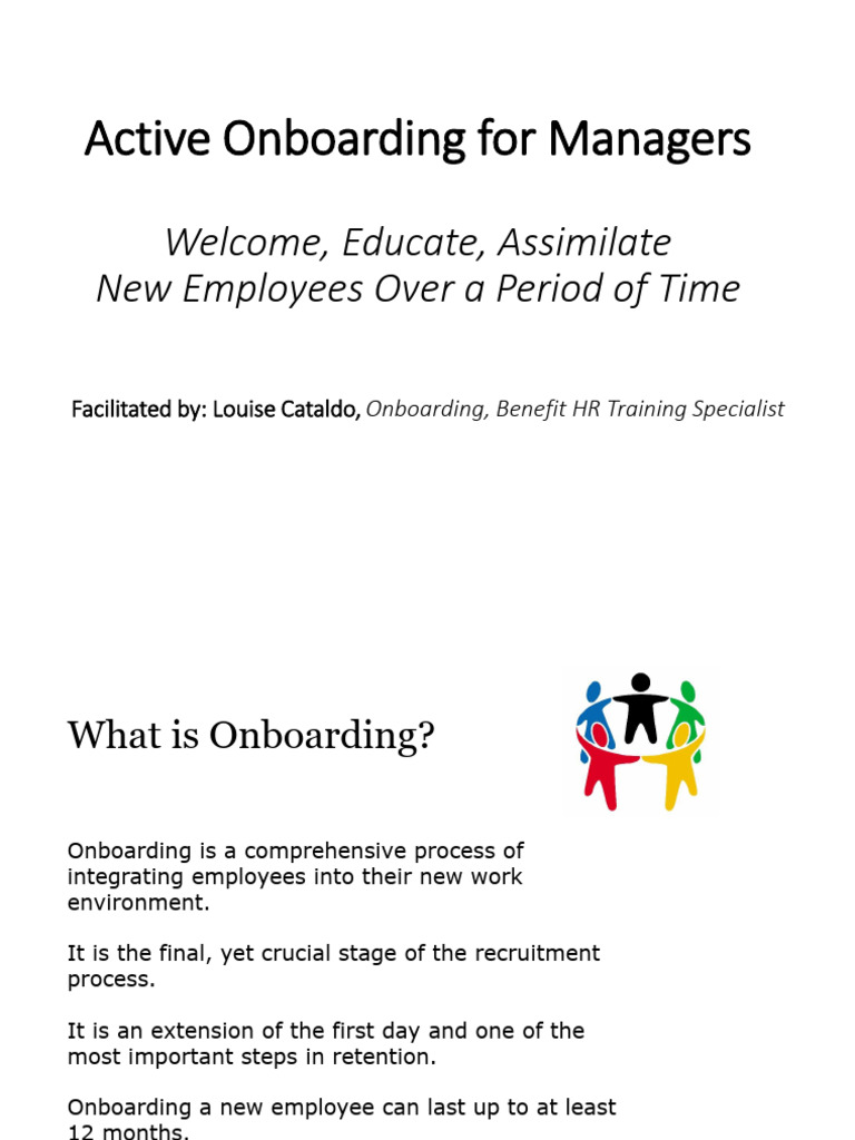 Active Onboarding Strategies for Managers | PDF