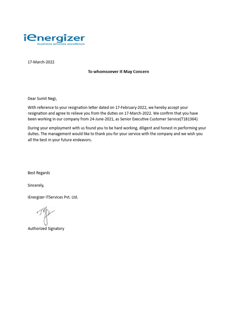 Ienergizer Experience | PDF