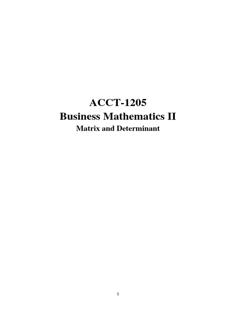 Matrix Analysis#1 | PDF | Matrix (Mathematics) | Mathematical Concepts