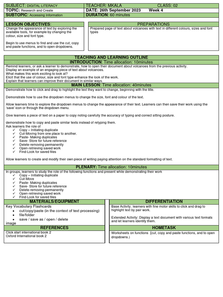 Digital Literacy: Text Formatting Basics | PDF | Computer File | Learning