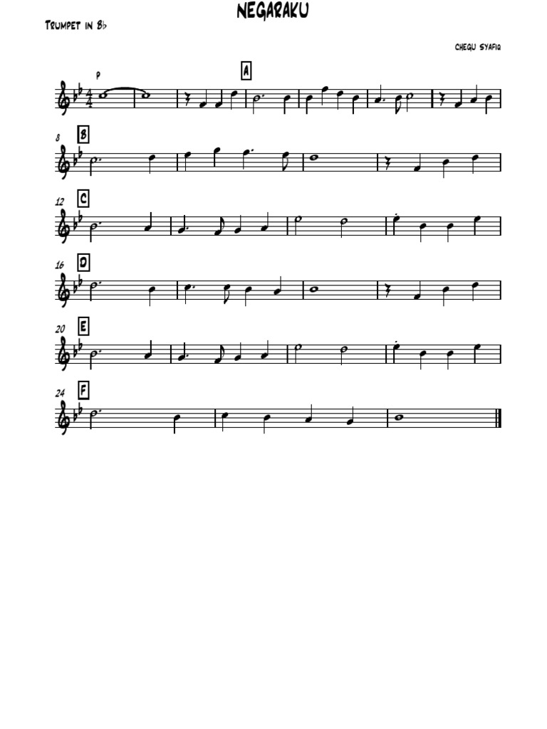 Negaraku Trumpet | PDF