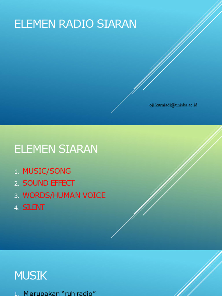 Elemen Penting dalam Siaran Radio | PDF | Seni