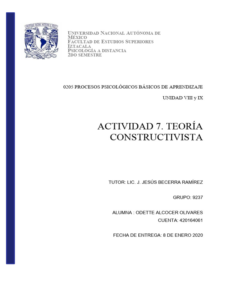 Teoría Constructivista | PDF | Maestros | Aprendizaje