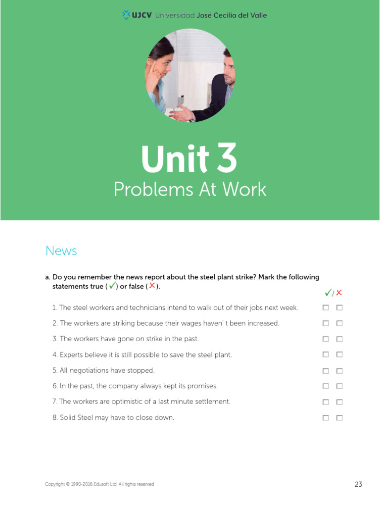 Intermediate 3 Workbook Unit 3 | PDF