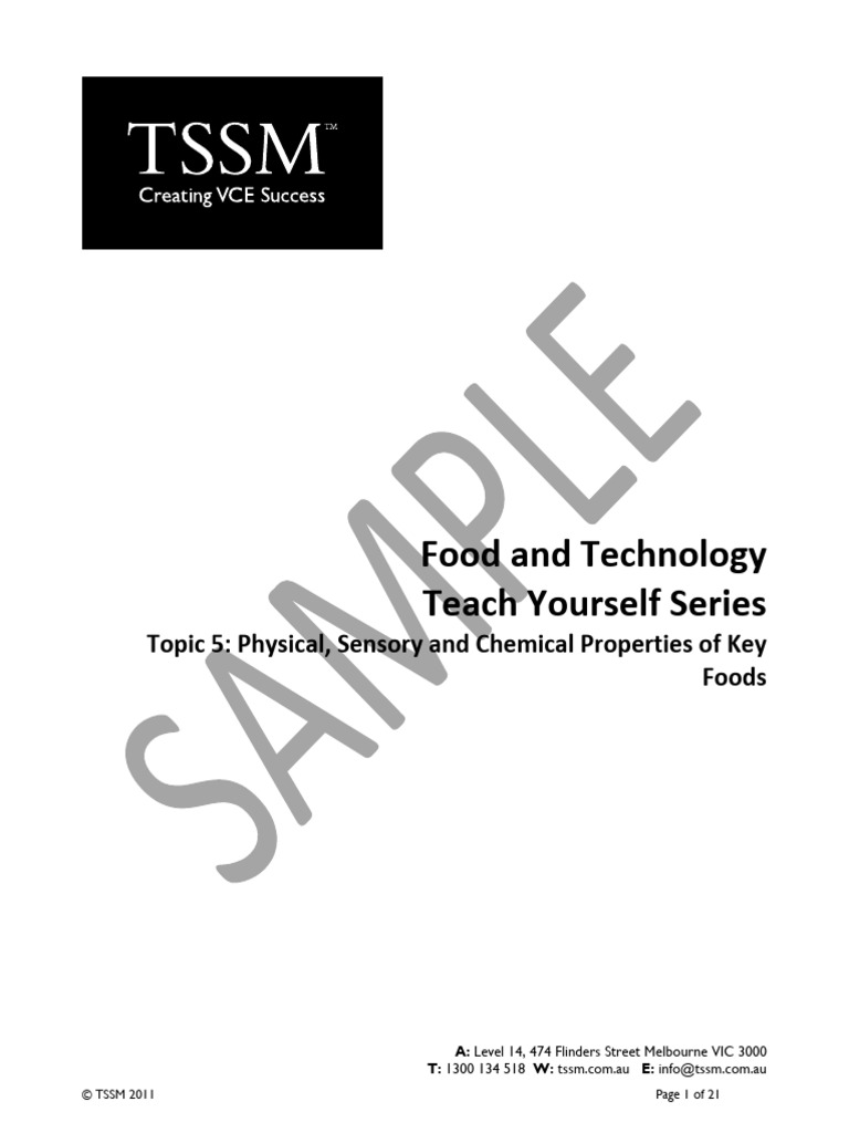 Key Food Properties Explained | PDF | Foods | Dietary Fiber