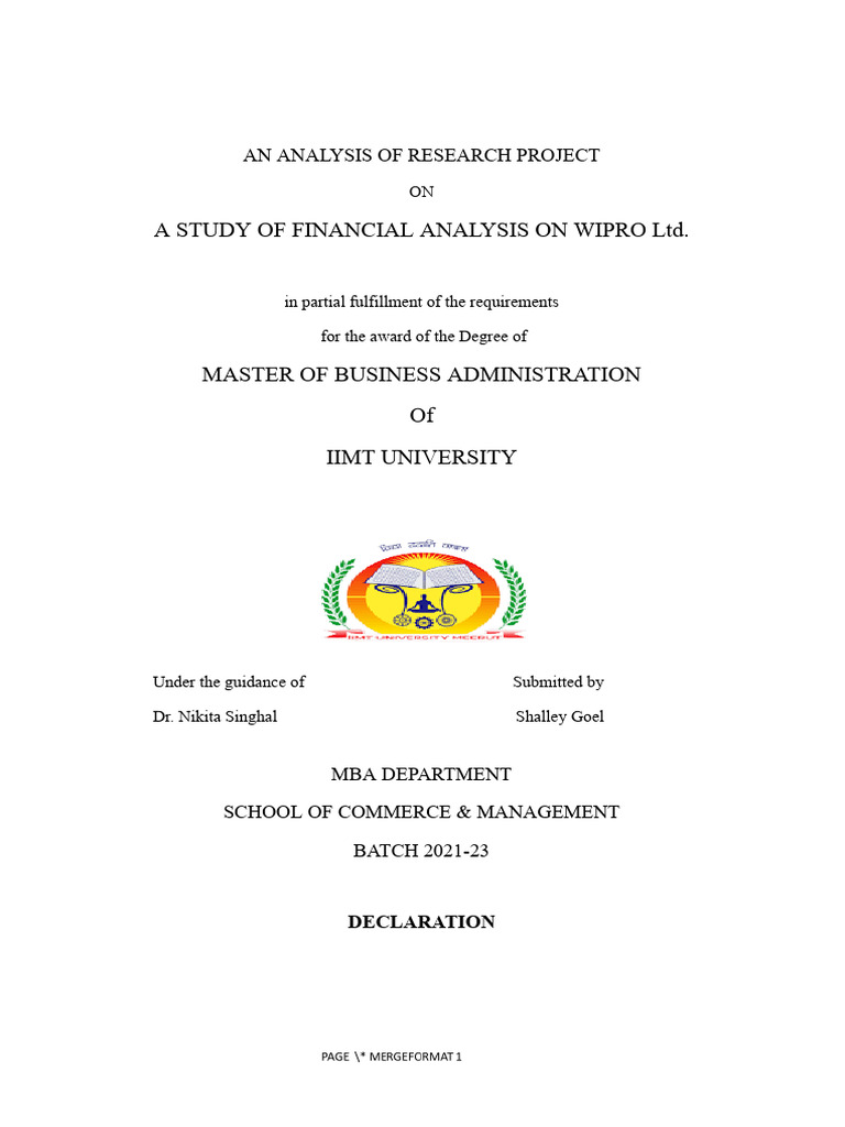 Shalley Goel, 2167002058, MBA 4th Sem | PDF