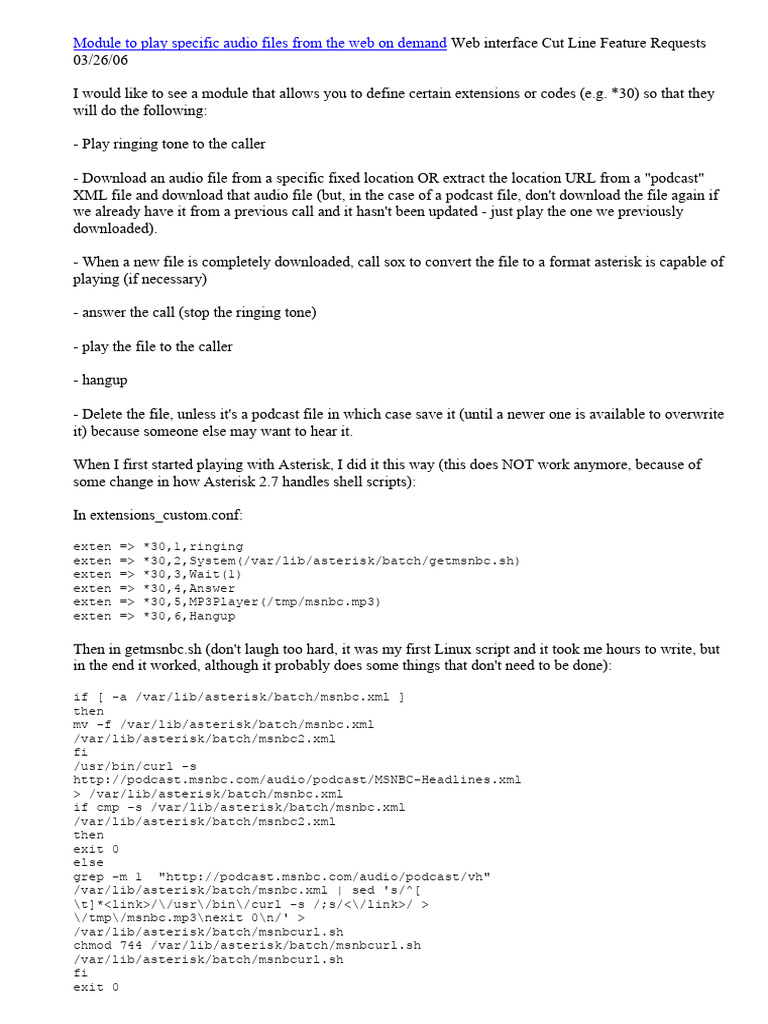 Module To Play Specific Audio Files From The Web On Demand Web ...
