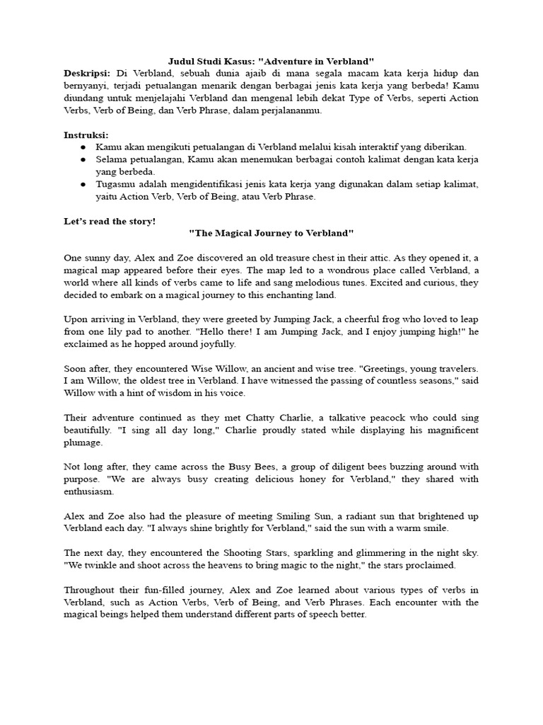 Case Study Materi 2 - TYPE of VERB | PDF | Verb | Word