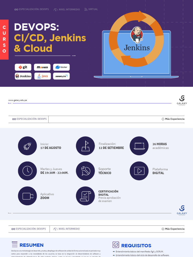 Temario - Devops Integration Jenkins & Cloud | PDF
