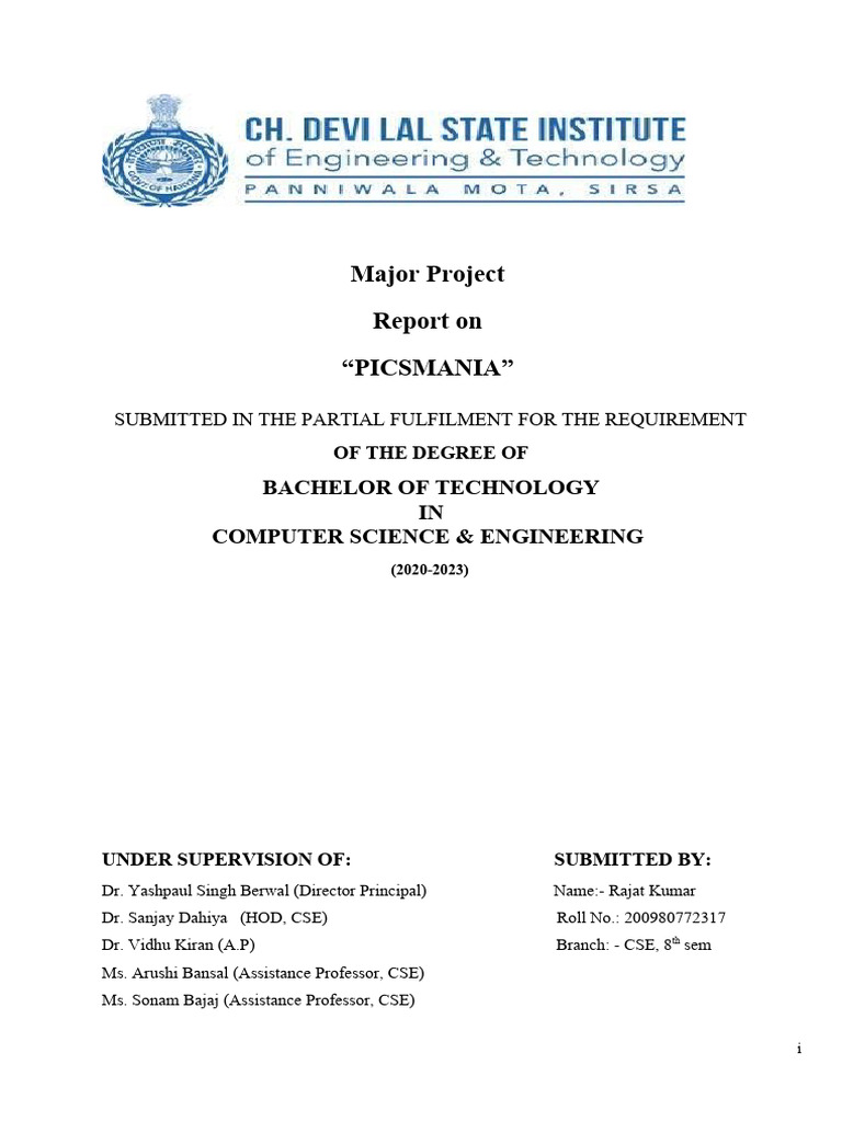 Major Project Report 2 | PDF | Feasibility Study | System Major Project Report 2 | PDF | Feasibility Study | System