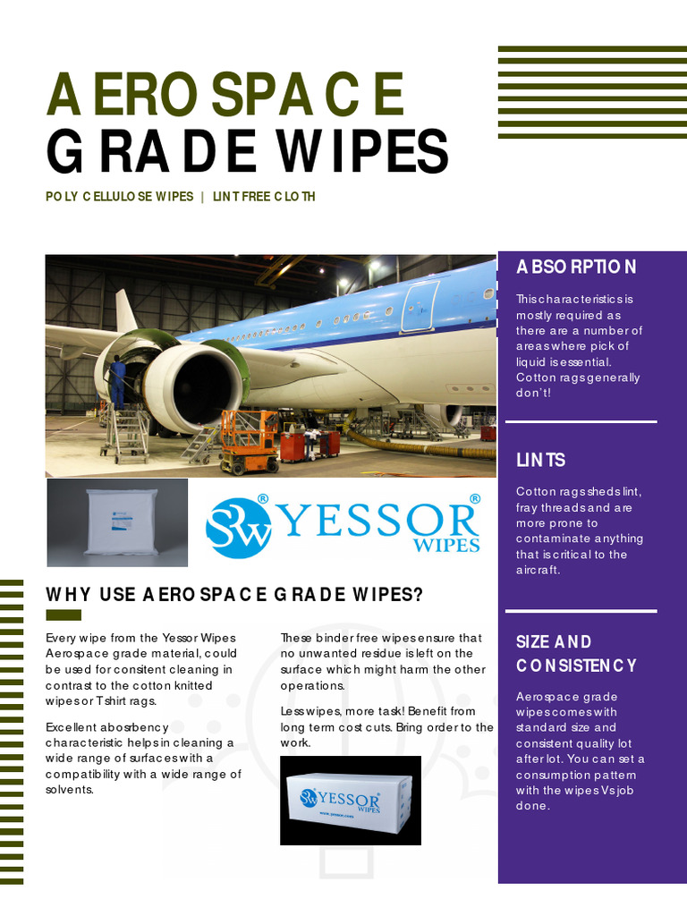 Aerospace Grade Wipes Overview | PDF | Textiles | Materials
