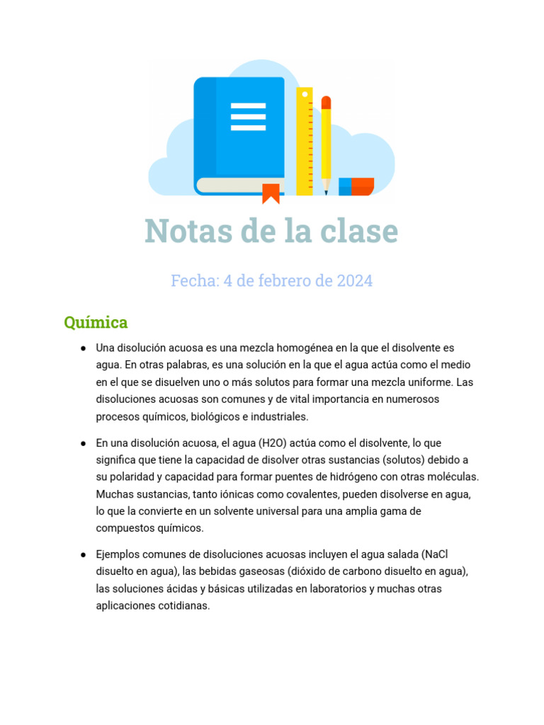 Notas de La Clase | PDF