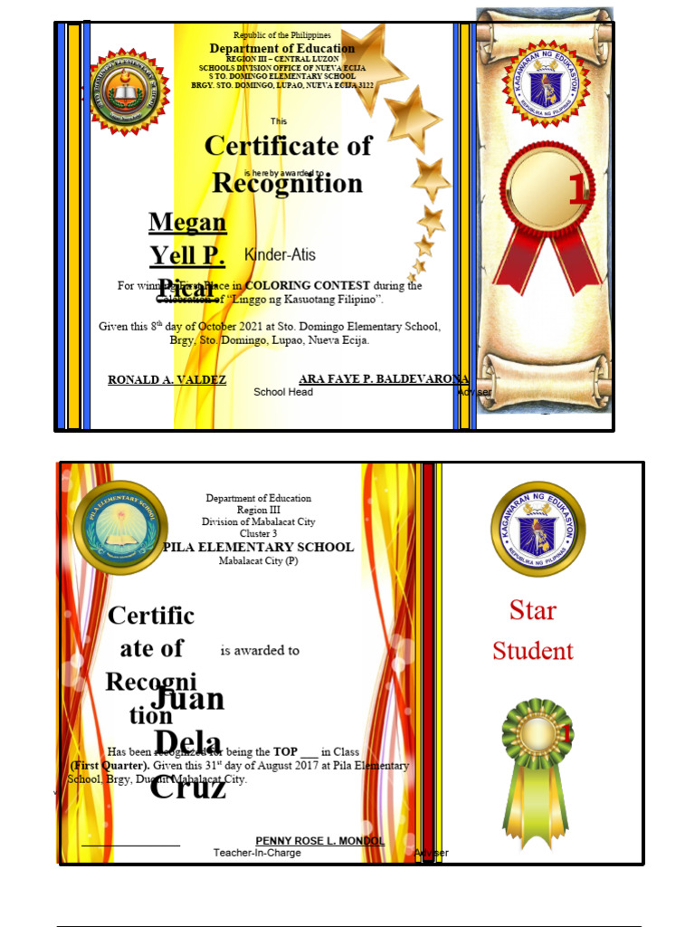 Certificate Coloring | PDF