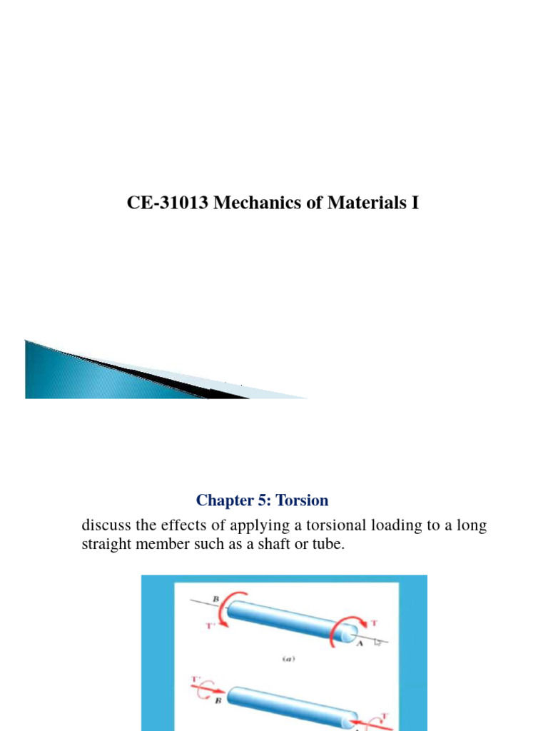 Chapter 5 - Torsion | PDF | Stress (Mechanics) | Torque