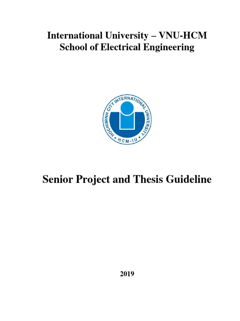 Senior Project and Thesis Guideline | PDF | Thesis | Engineering