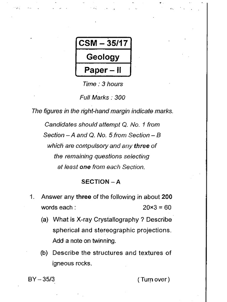 Ocs 2017 Main CSM 17 35 Geology P Ii | PDF