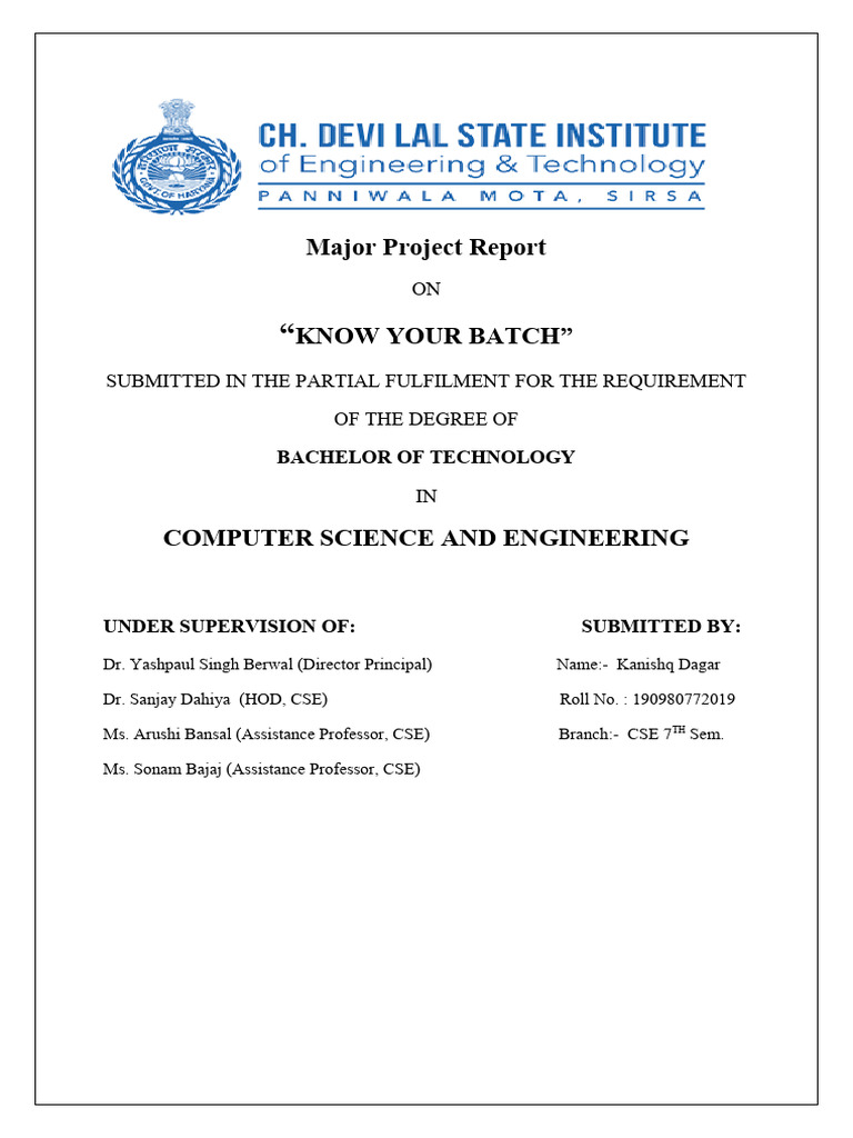 Major Project Report-Soft Copy2 | PDF | Feasibility Study | Html Element