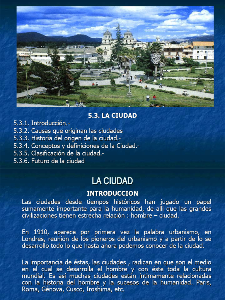 Clase 03 La Ciudad | PDF