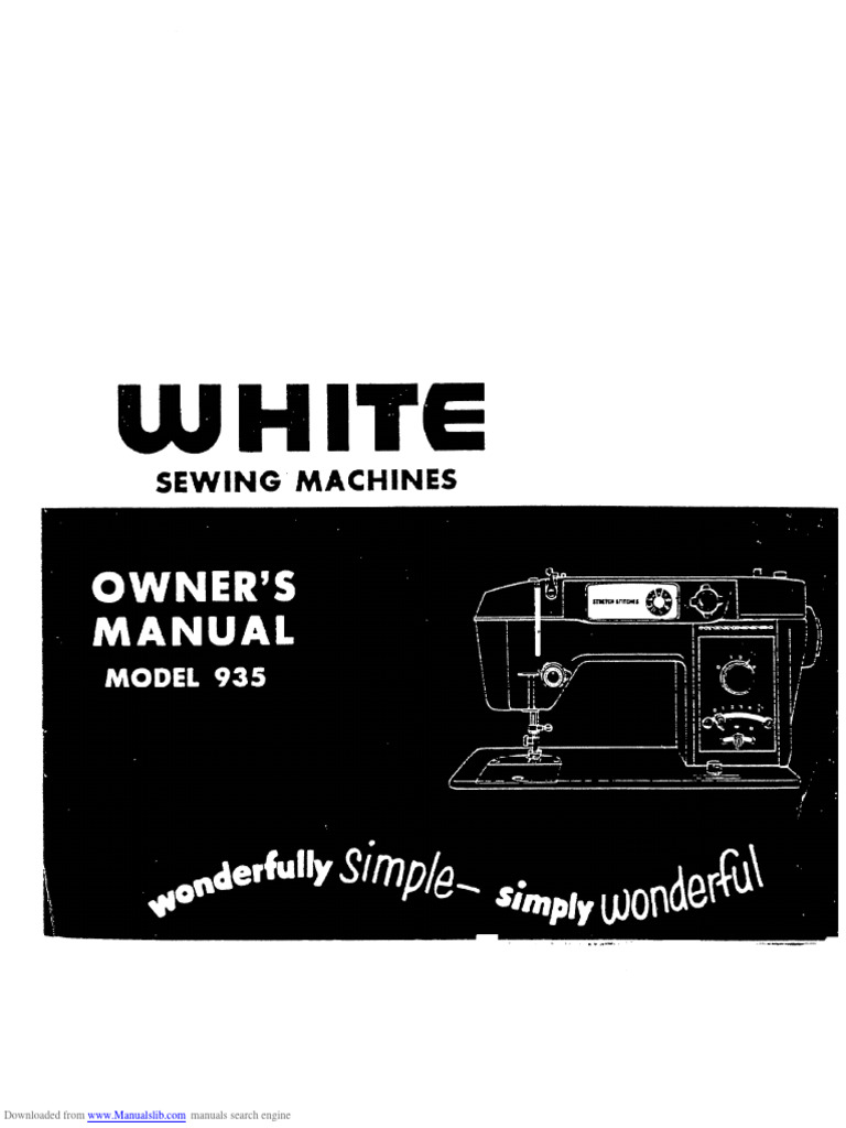 White 935 Sewing Machine Instruction Manual | PDF | Internet Search ...