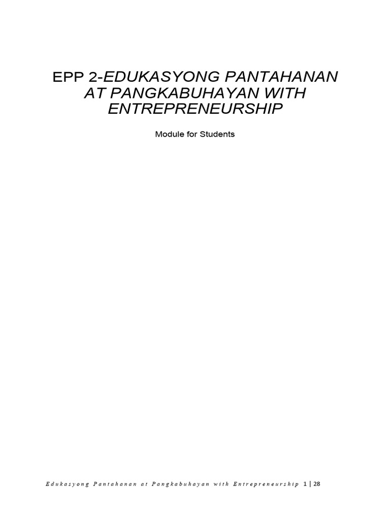 Epp 2 Module 1 Pdf