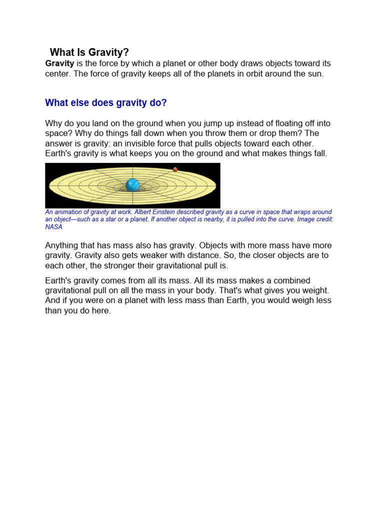 Gravity | PDF