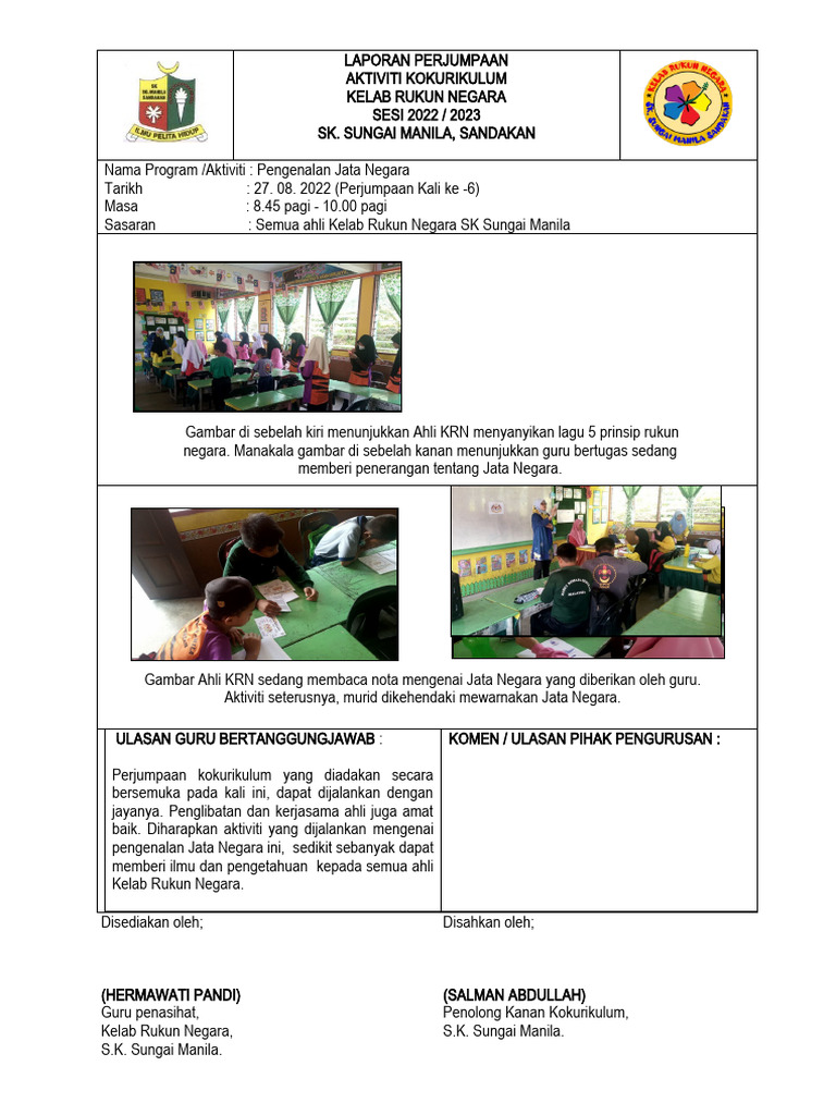 Laporan 1 Muka Surat Kokum Minggu6 | PDF