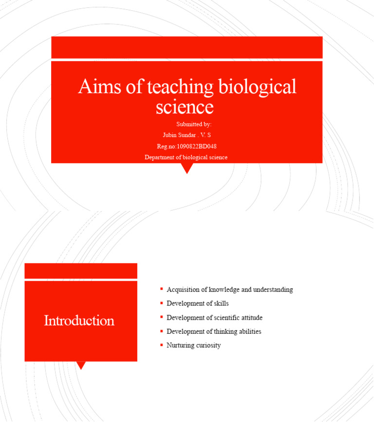 Aims of Teaching Biological Science | PDF | Science & Mathematics