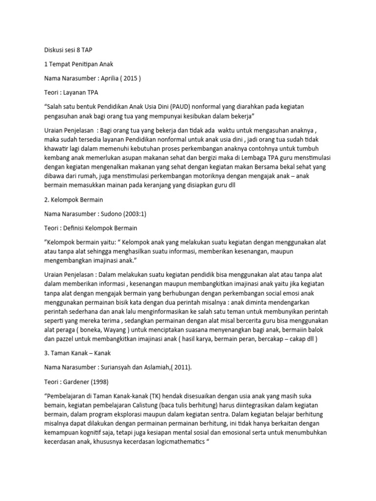 Diskusi Sesi 8 TAP | PDF