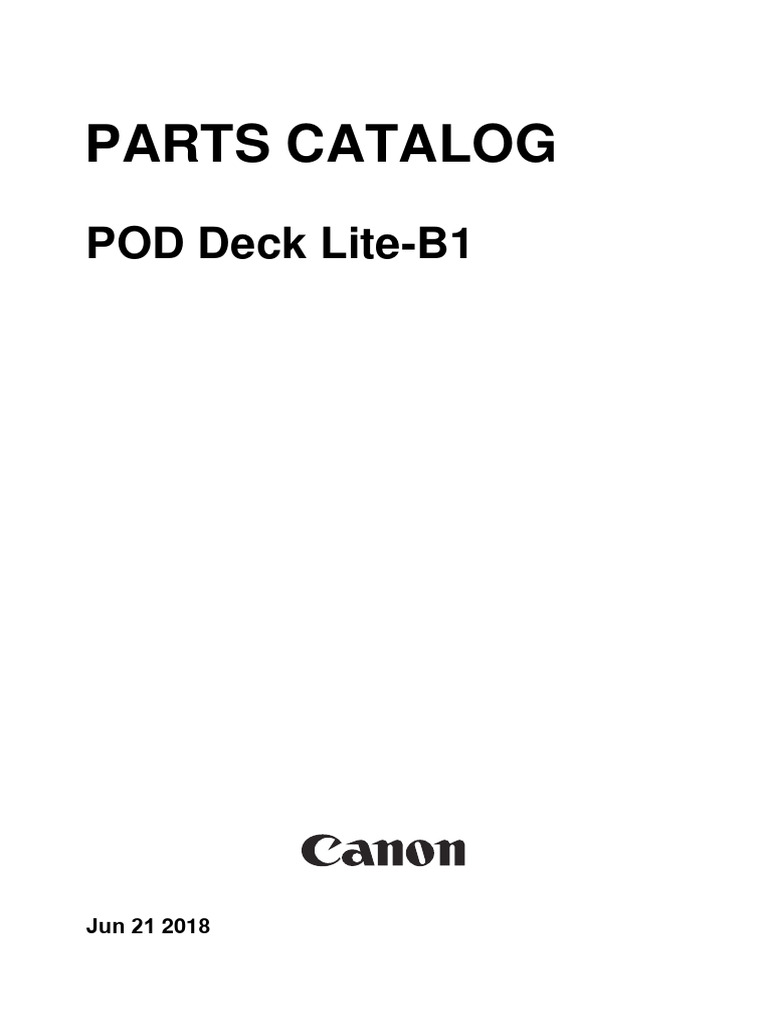 POD Deck Lite-B1 Partscatalog E | PDF | Electrical Engineering | Manufactured Goods