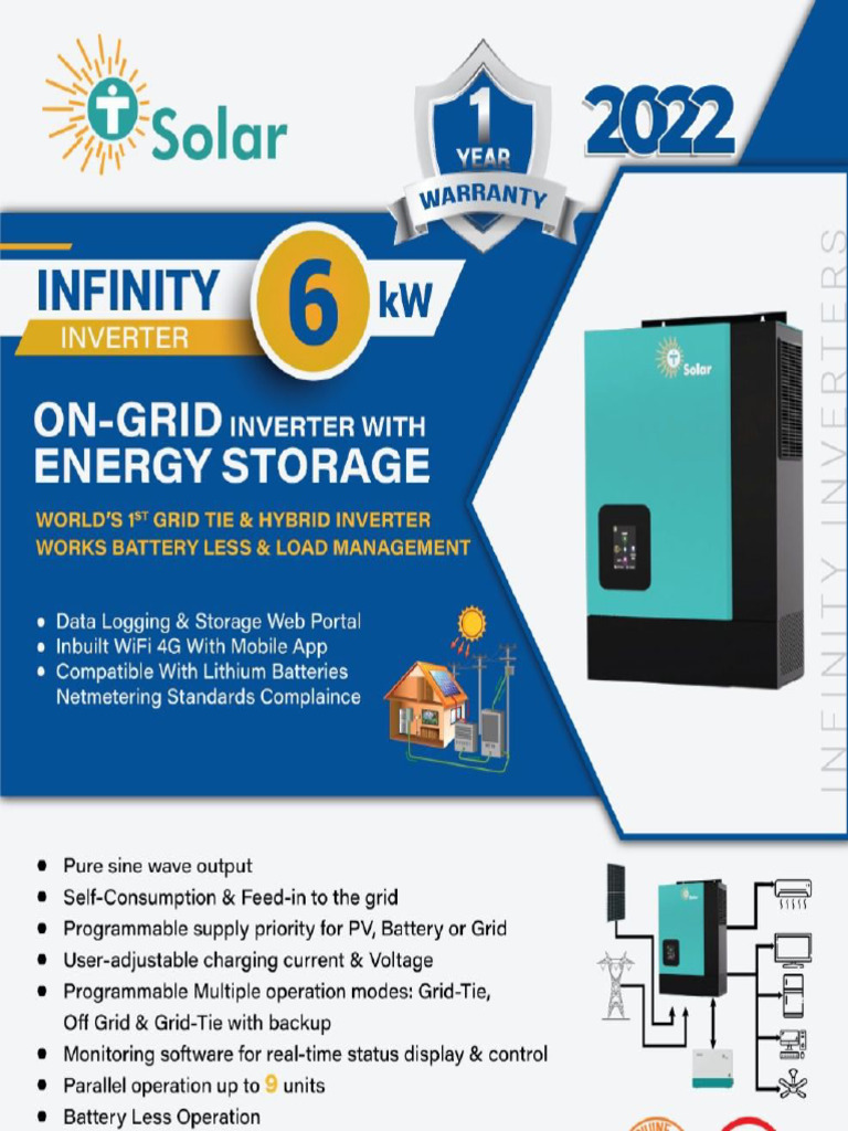 Tesla Infinity Hle 6kw Hybrid Solar Inverter | PDF