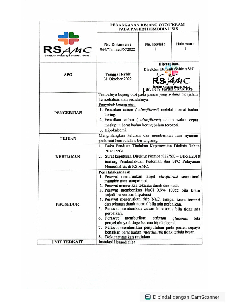 Penanganan Kram Dan DSS Pasien HD | PDF