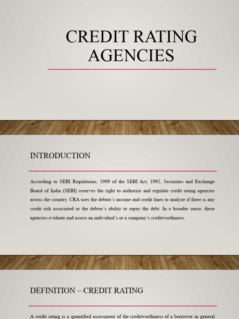 Credit Rating Agencies | PDF | Credit Rating Agency | Credit Rating