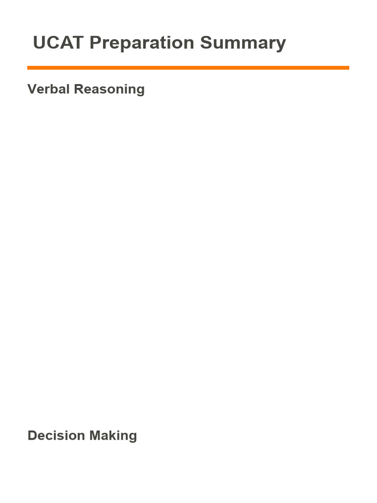 Ucat Preparation Summary Pdf Rectangle Shape